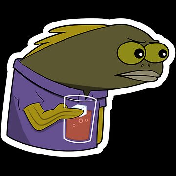 "Spongebob Long Neck Fish" Poster for Sale by Stokesk | Redbubble