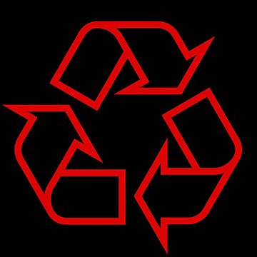"Red Recycle symbol" Sticker for Sale by effervescence | Redbubble