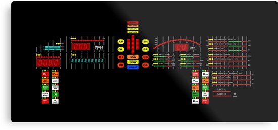 "Knight Rider - KITT Dashboard" Metal Print by UnconArt | Redbubble