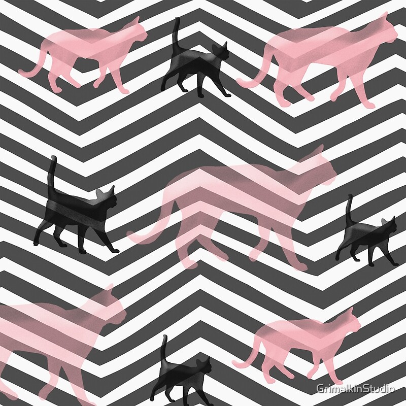 "Cat Walk" by GrimalkinStudio | Redbubble