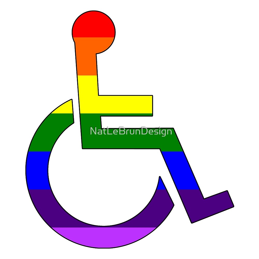 "Disabled LGBTQ Pride" by NatLeBrunDesign | Redbubble