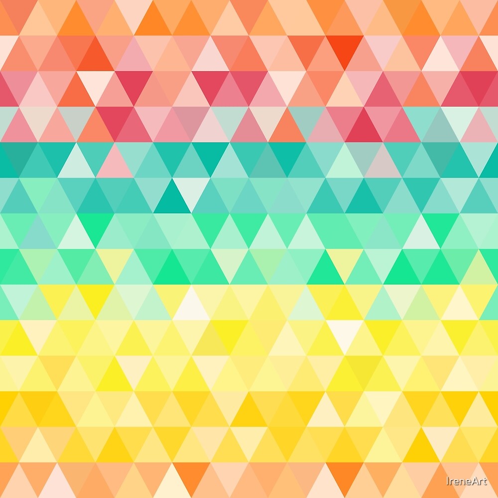 "Colorful rainbow triangle seamless pattern" by IreneArt | Redbubble
