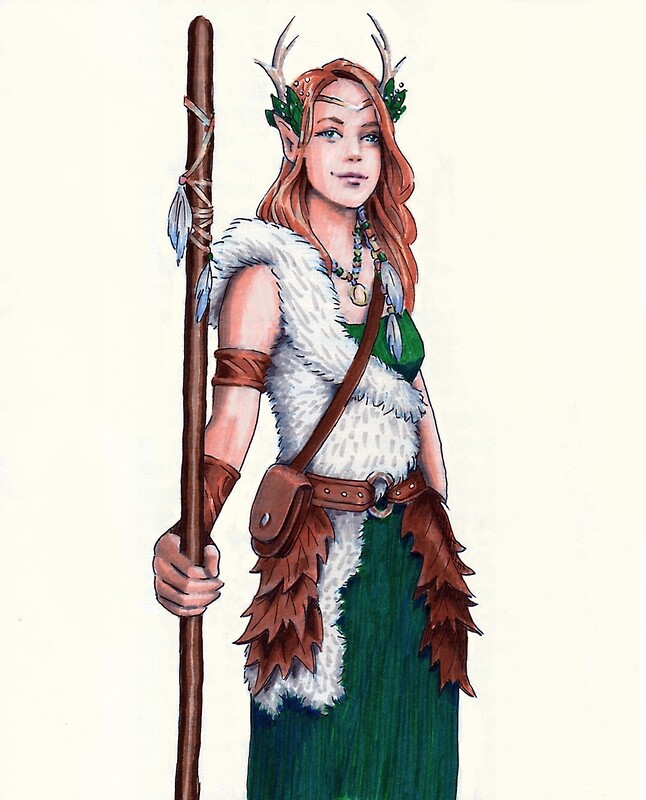 "Keyleth of the Air Ashari" by BlueLinnet | Redbubble