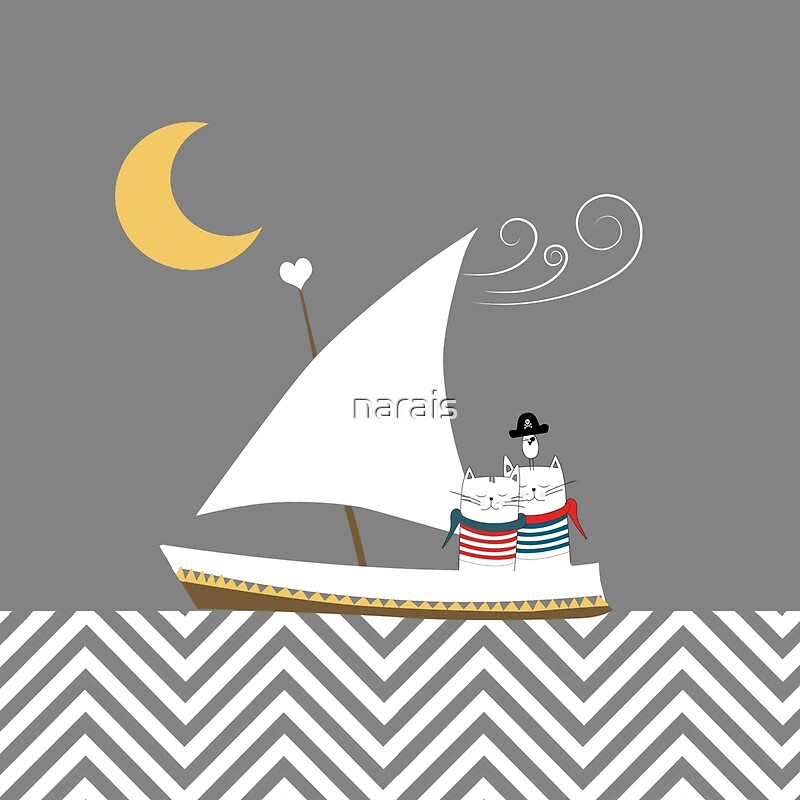 "Nautical Cats" by narais | Redbubble