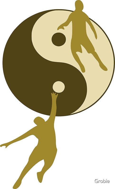 "Basketball Yin and Yang" by Grobie | Redbubble