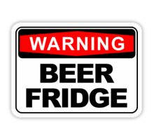 "BEER FRIDGE - FRIDGE WARNING SIGN STICKER" by Alma-Studio | Redbubble