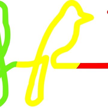 Pegatinaundefined con la obra «Tres pajaritos Reggae Rasta Jamaica bird ...