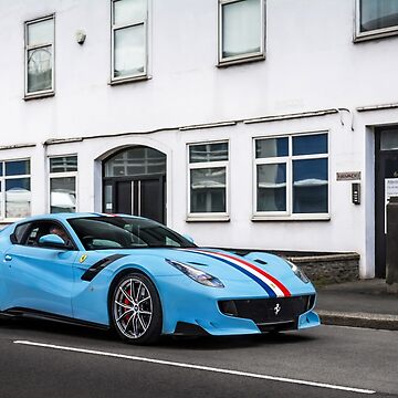 "Ferrari F12 TDF in French Racing Blue " Canvas Print for Sale by Rico ...