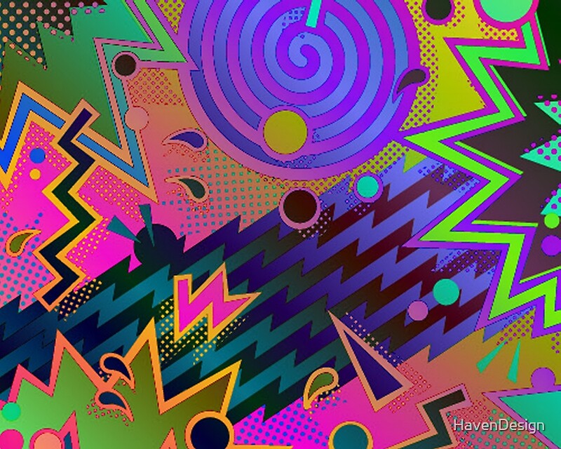 "Retro Mania 80's Abstract" by HavenDesign | Redbubble