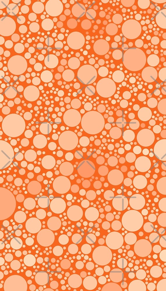 "Orange Soda Bubble Polka Dots Pattern" by patternsoup | Redbubble