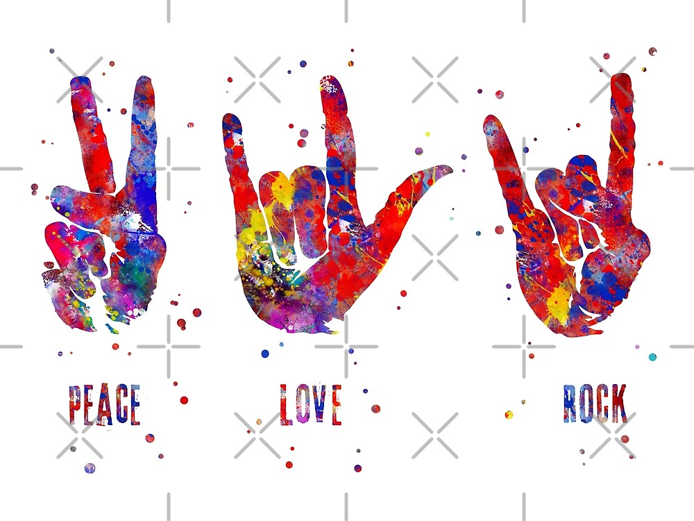 "ASL sign language, peace sign, love sign, rock sign, peace love rock ...