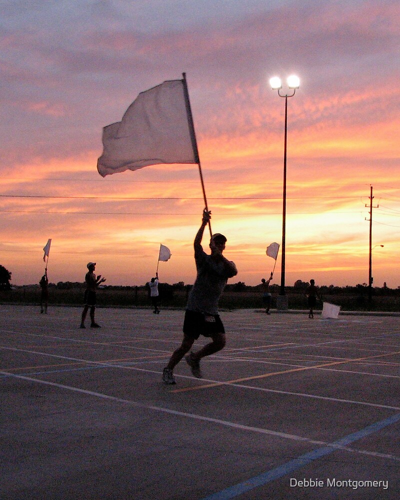 "Color Guard Flag At Sunset" by Debbie Montgomery | Redbubble