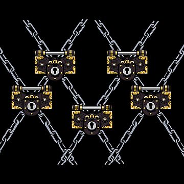 "Black Psyche Locks with Chains" Art Board Print by Sheeta | Redbubble