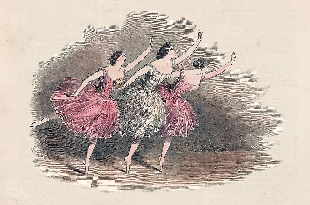"The Three Ballerinas" by VintageArchive | Redbubble