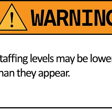 "Staffing Hazard" Sticker for Sale by Kit C | Redbubble