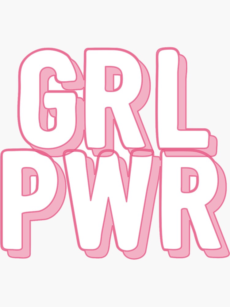 Grl Pwr Sticker By Cedougherty Redbubble