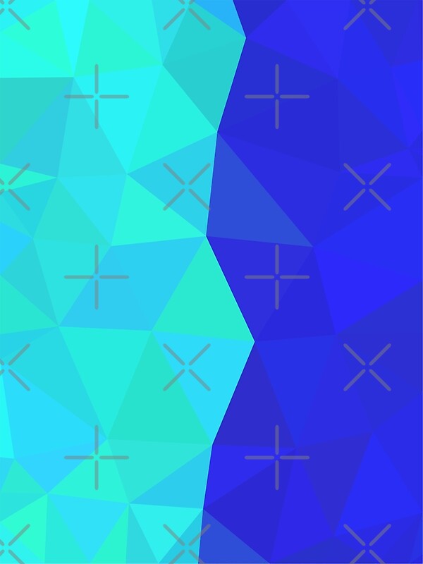 "Turquoise and Blue Abstract Minimal Geometric Triangle Design" by ...