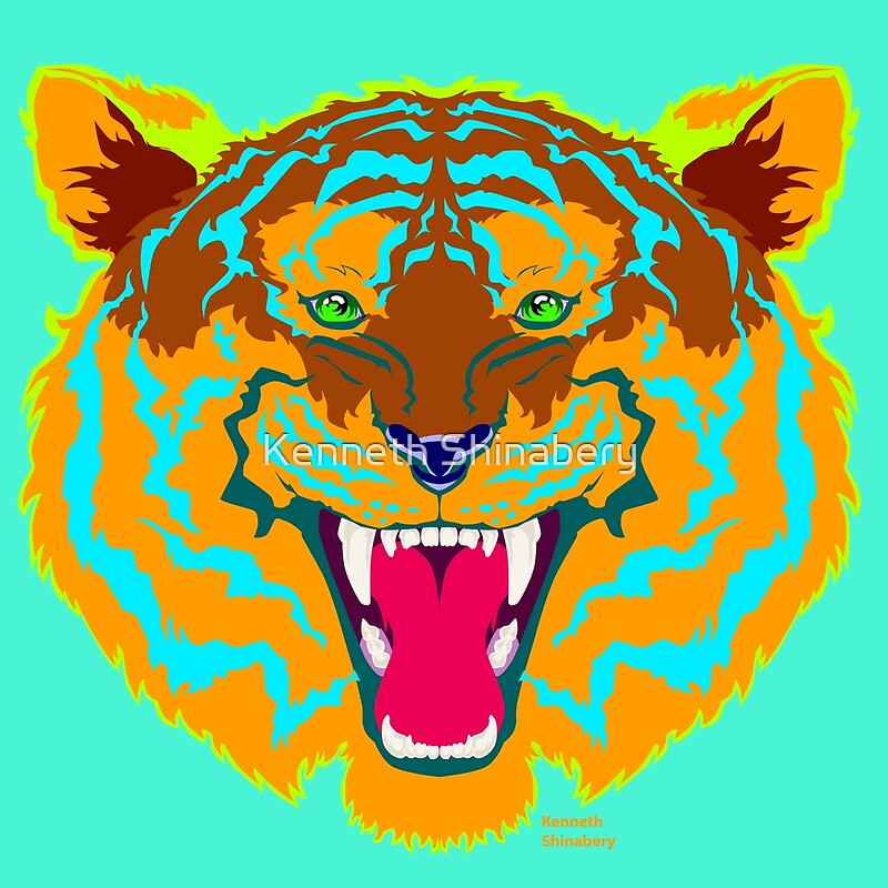 "Electric Tiger" by Kenneth Shinabery | Redbubble