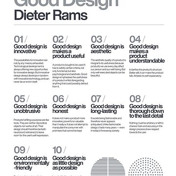 "10 Principles for a good Design, Dieter Rams, White, Braun, Helvetica ...