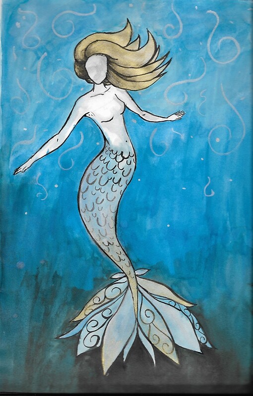 "Mermaid, Lorelei." by Non Burchell-Haslett | Redbubble