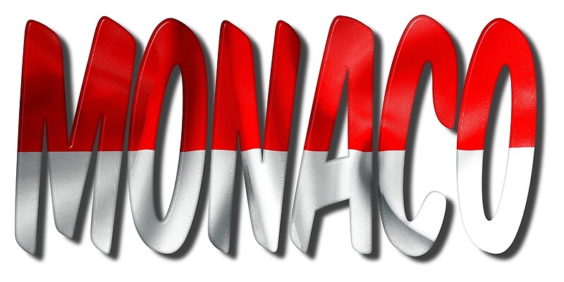 "Monaco Word With Flag Texture" by MarkUK97 | Redbubble