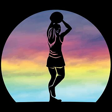 "Netball Player Gift Retro Sunset Netball Lover" Poster for Sale by ...
