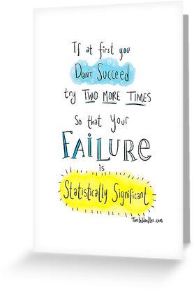 "If at first you don't succeed.... THE SCIENCE VERSION." Greeting Card ...