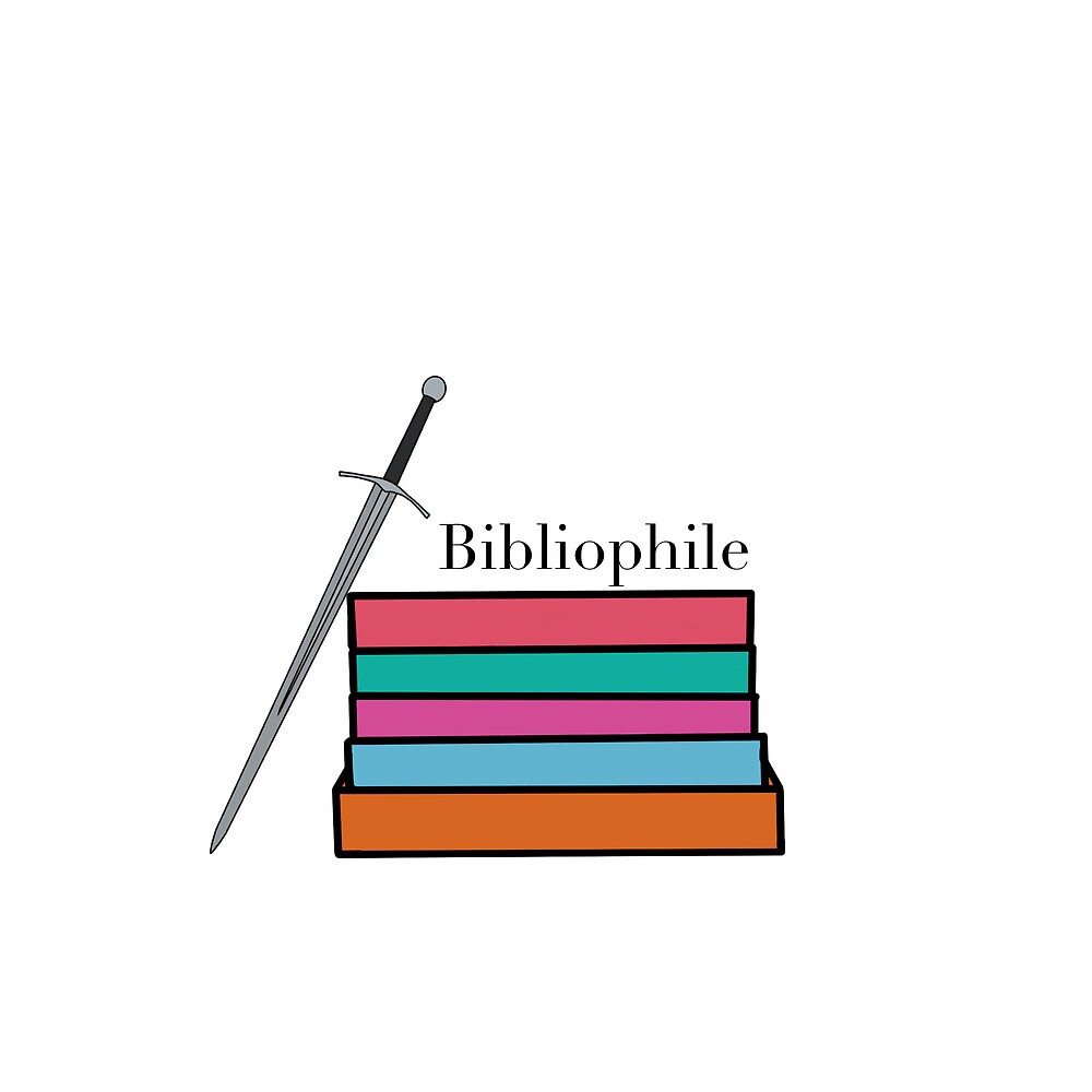 "Bibliophile Fantasy Book Stack Sticker" by WingsandDaggers | Redbubble