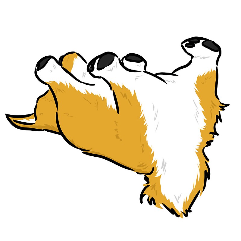 "Tired Corgi" by Iainne | Redbubble