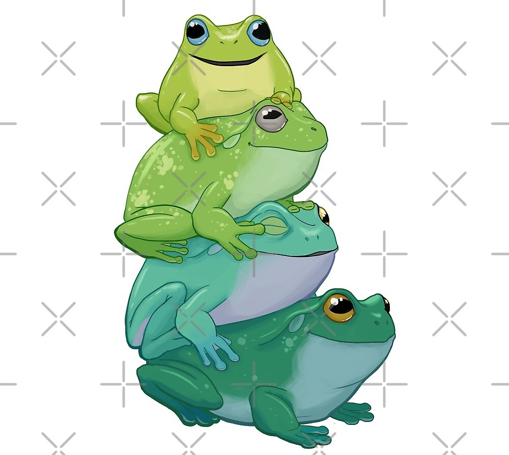 "Sticky frog stack" by Kmoonleaf | Redbubble