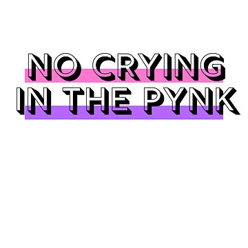 "No Crying" Sticker for Sale by wearetheroses | Redbubble