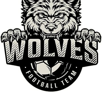 "Wolves Football Team Logo design " Sticker for Sale by JosiahqWoods ...