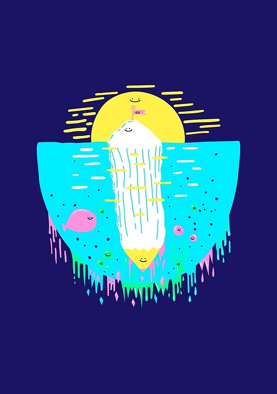 "Happy Iceberg" by Porky Roebuck | Redbubble