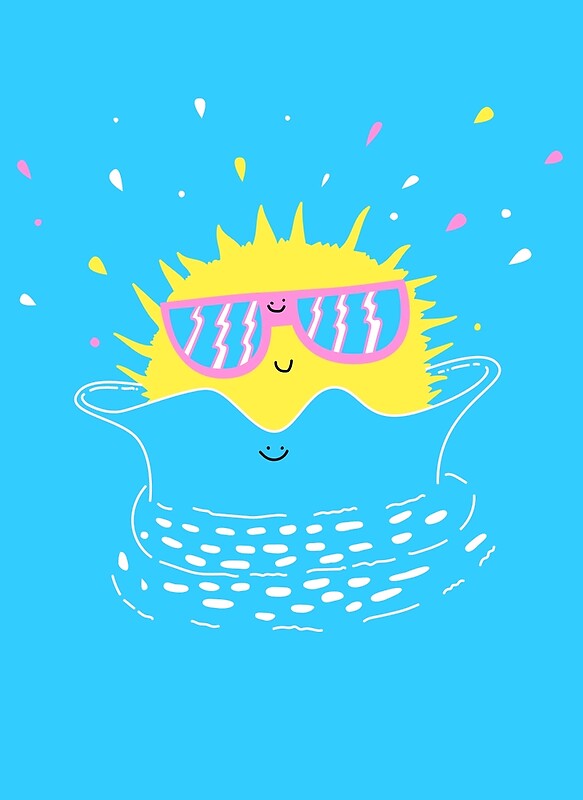 "Happy Splash" by Porky Roebuck | Redbubble