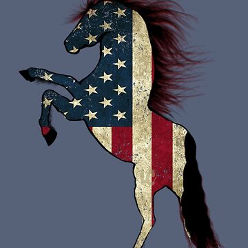 "American Flag Horse Lover Design, Patriotic Equestrian Design" Cap for ...