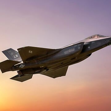 "F35 Lightning at Sunset" Poster for Sale by derekbeattie | Redbubble