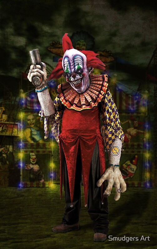 "Jim Le Grin the Creepy Clown" by Smudgers Art | Redbubble