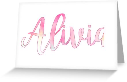 "Alivia - name" Greeting Card by navtrav | Redbubble
