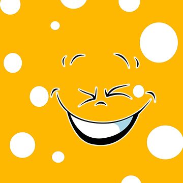 "choke laugh bliss emoji face with polka dots" Sticker for Sale by ...