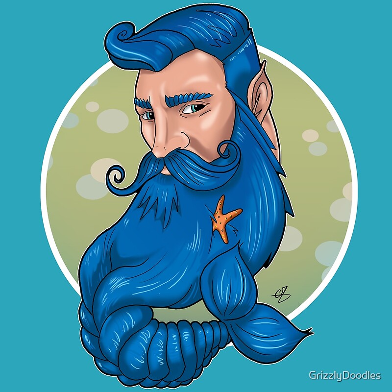 "Merman Beard" by GrizzlyDoodles | Redbubble
