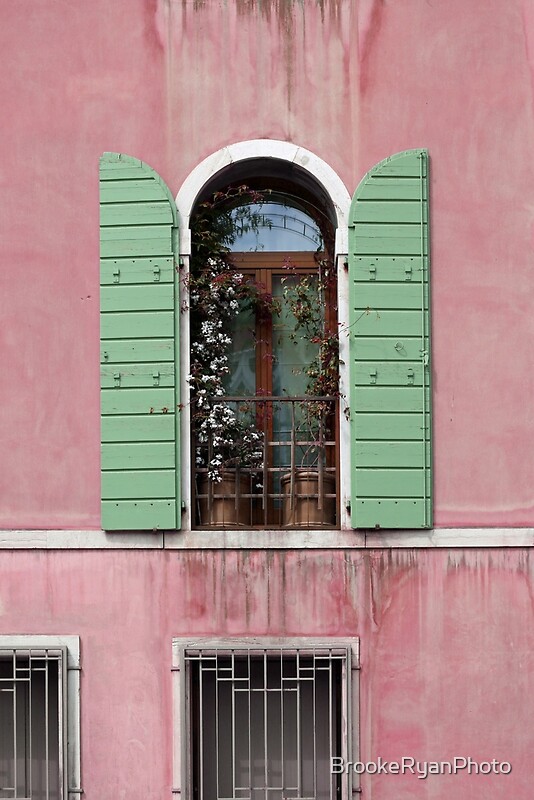 "Venice Window In Pink And Green" by BrookeRyanPhoto | Redbubble