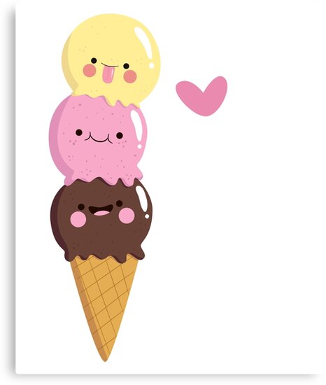 Ice Cream Heart Logo