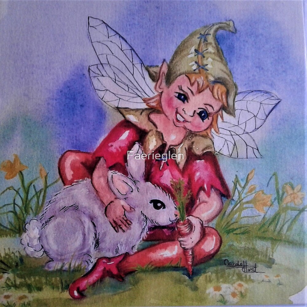 "Kind pixie and rabbit. " by Faerieglen | Redbubble