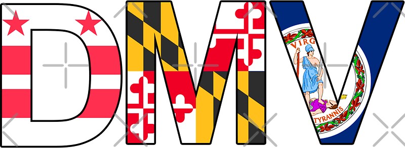 "DMV- D.C.-Maryland-Virginia" Stickers by magfrench | Redbubble