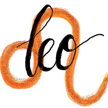 "Leo Script" Sticker for Sale by sjnastri | Redbubble