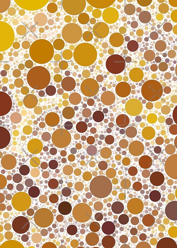 "Gold, Yellow and Brown Polka Dots Bubble Pattern Design " by patternsoup | Redbubble