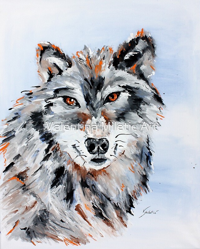 "She Wolf - Animal Art by Valentina Miletic" by Valentina Miletic Art ...