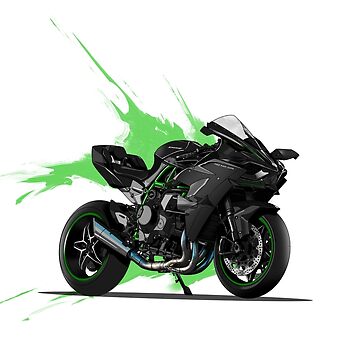 "Motorcycle H2R" Sticker for Sale by sketchjuny | Redbubble