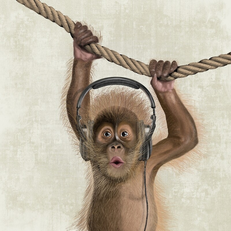 "Monkey music" by Sparafuori | Redbubble