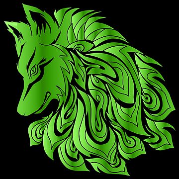 "Green Nature Wolf" Art Board Print for Sale by leen12 | Redbubble